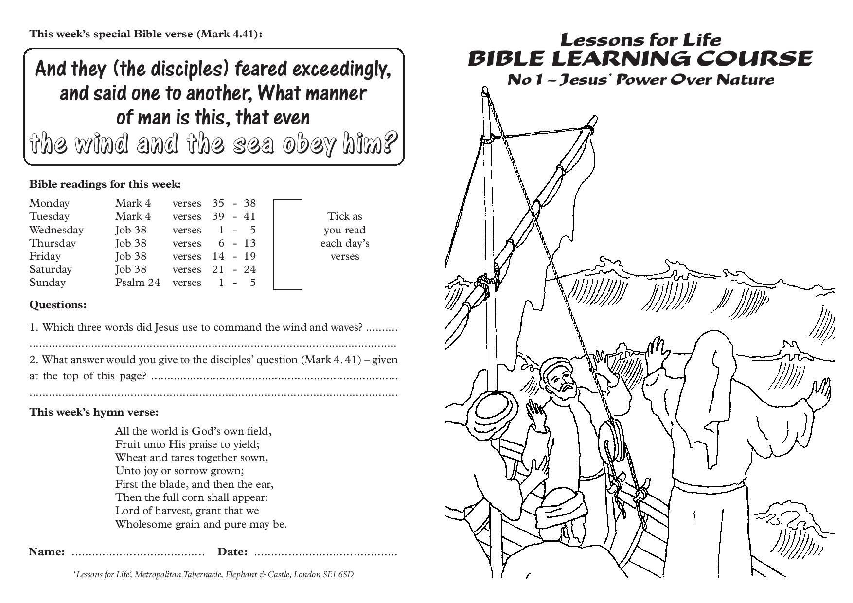 Sunday School Resources | Metropolitant Tabernacle Sunday School ...