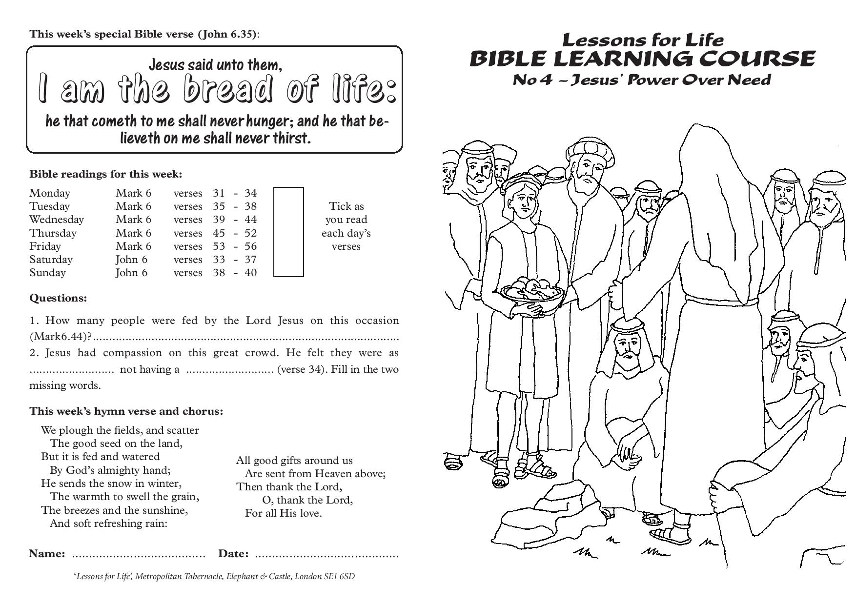 Sunday School Resources | Metropolitant Tabernacle Sunday School ...